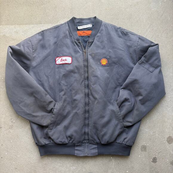 Red Kap | Jackets & Coats | Vintage Shell Gas Service Bomber Jacket Xxl ...
